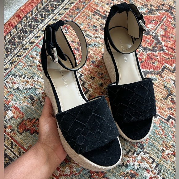 Marc Fisher | Shoes | Marc Fisher Varin Kai Espadrille Black Suede ...